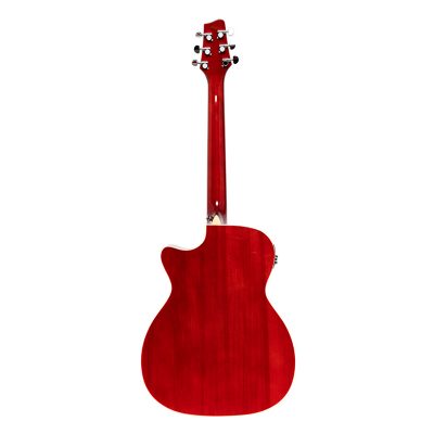 Stagg SA35 ACE-TR Auditorium Cutaway Electro-Acoustic Guitar, Red
