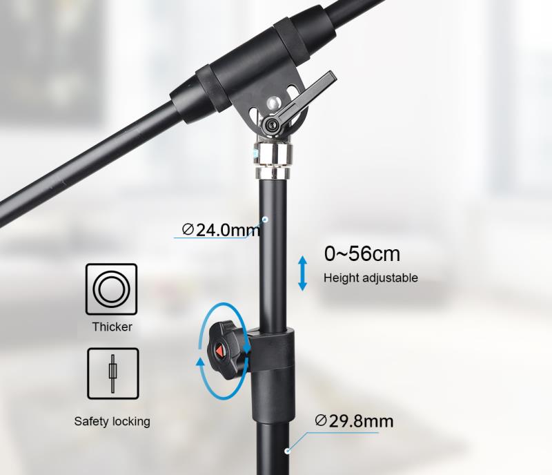 Alctron MA648 Extra Tall Heavy Duty Floor Mic Stand