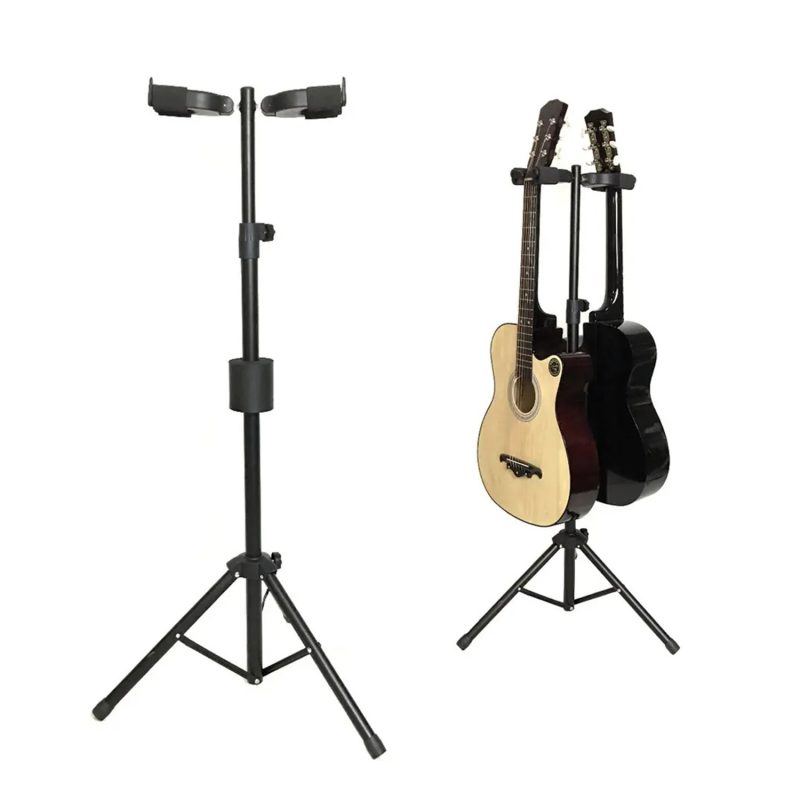 Double Hanging Tripod Guitar Stand With Auto-lock