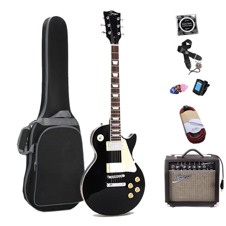 Smiger LG9 Les Paul Electric Guitar with Package, Black