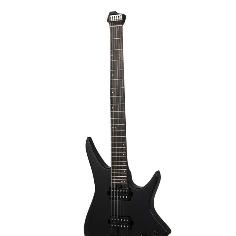 Hex Next N400 Headless Electric Guitar with Deluxe Bag, Black