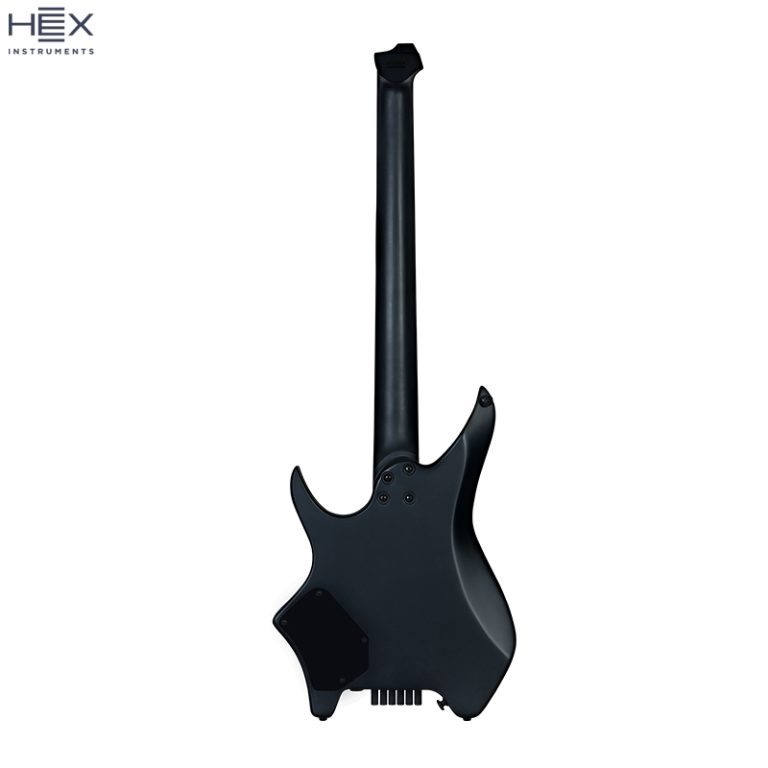 Hex Next N400 Headless Electric Guitar with Deluxe Bag, Black