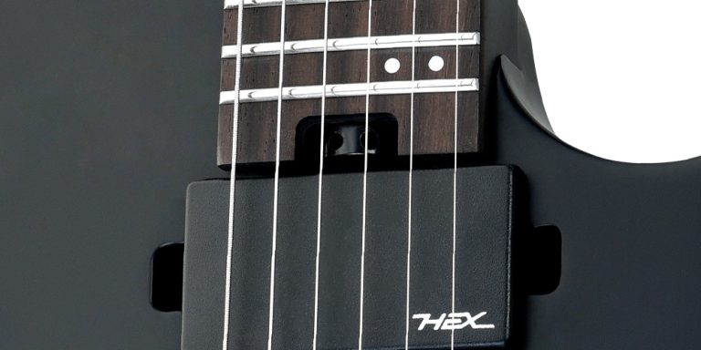 Hex Next N400 Headless Electric Guitar with Deluxe Bag, Black