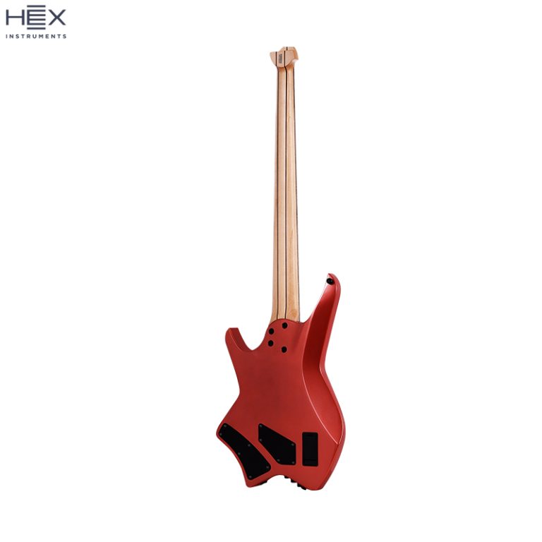 Hex Next NB505 Headless Bass Guitar with Deluxe Bag, Metallic Rose Gold